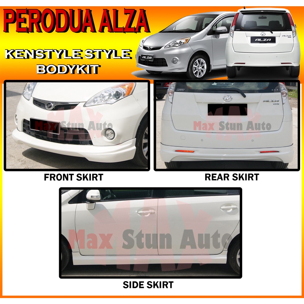 PERODUA ALZA 2010-2013 KENSTYLE FULLSET BODYKIT (KENSTYLE) SKIRT LIP ...