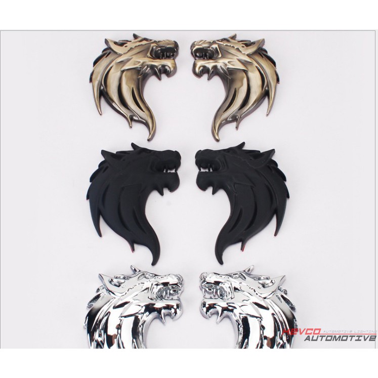WOLF METAL CAR LOGO EMBLEM | Shopee Malaysia