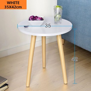 3 Leg Round Wood Side Table Coffee Meja Kayu Bulat 3 Kaki Minum Petang ...