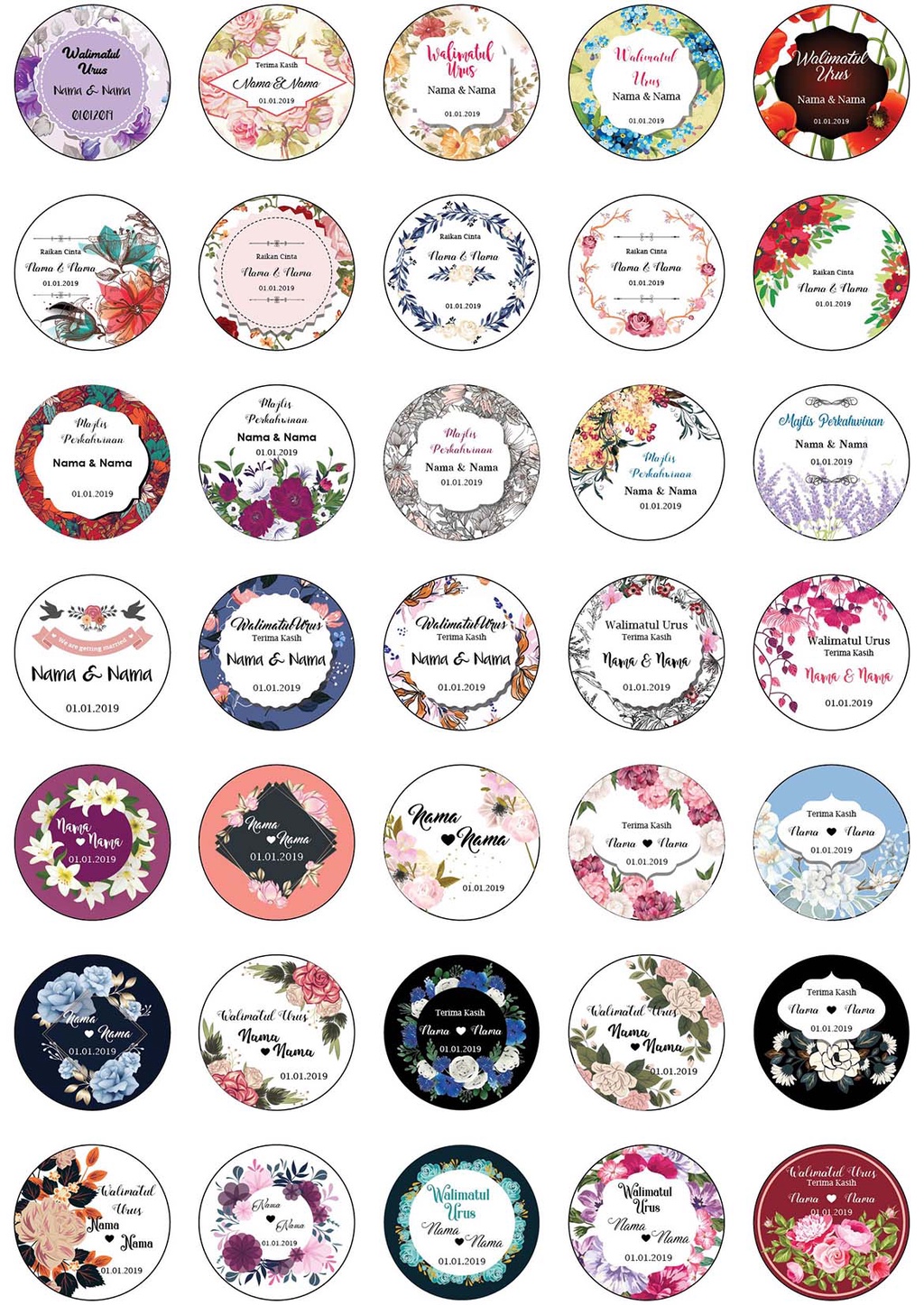 Sticker Wedding Door Gift Stiker Kenduri Kahwin Murah Stickers Doorgift ...