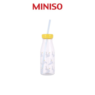MINISO Plastic Water Bottle with Straw 550ml | Shopee Malaysia