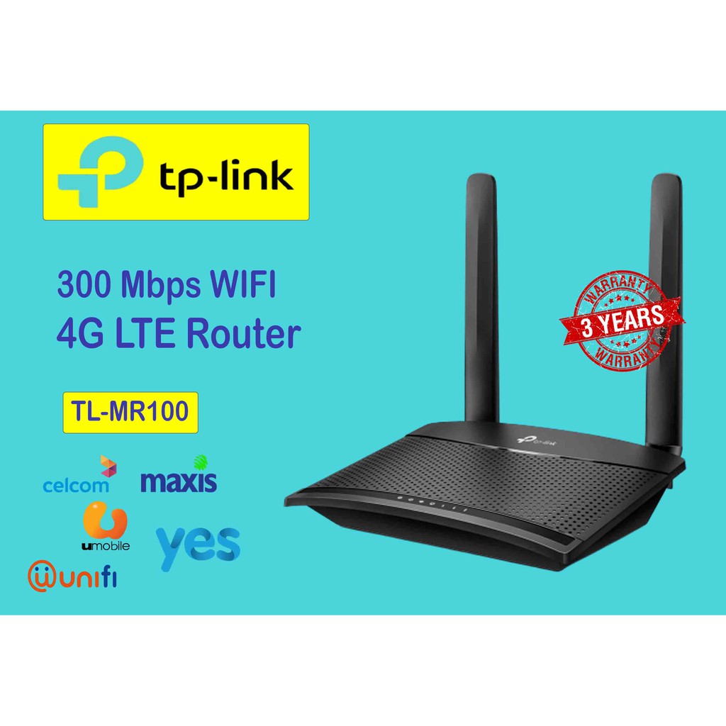 TP-LINK tTL-MR100 300mbps Wireless N 4G LTE Router | Shopee Malaysia