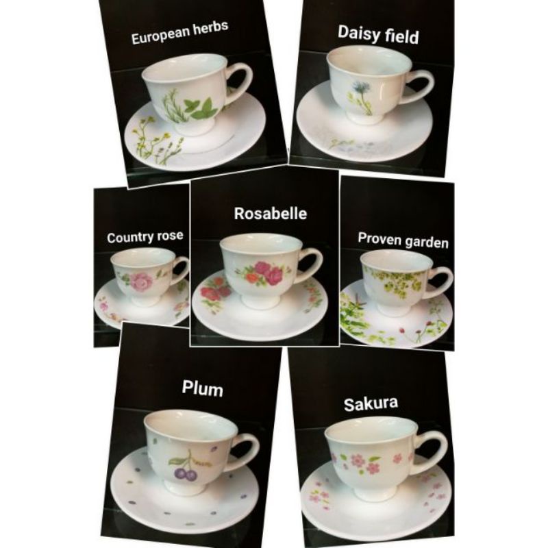 CORELLE CAWAN+PIRING (1set x 6PASANG) | Shopee Malaysia