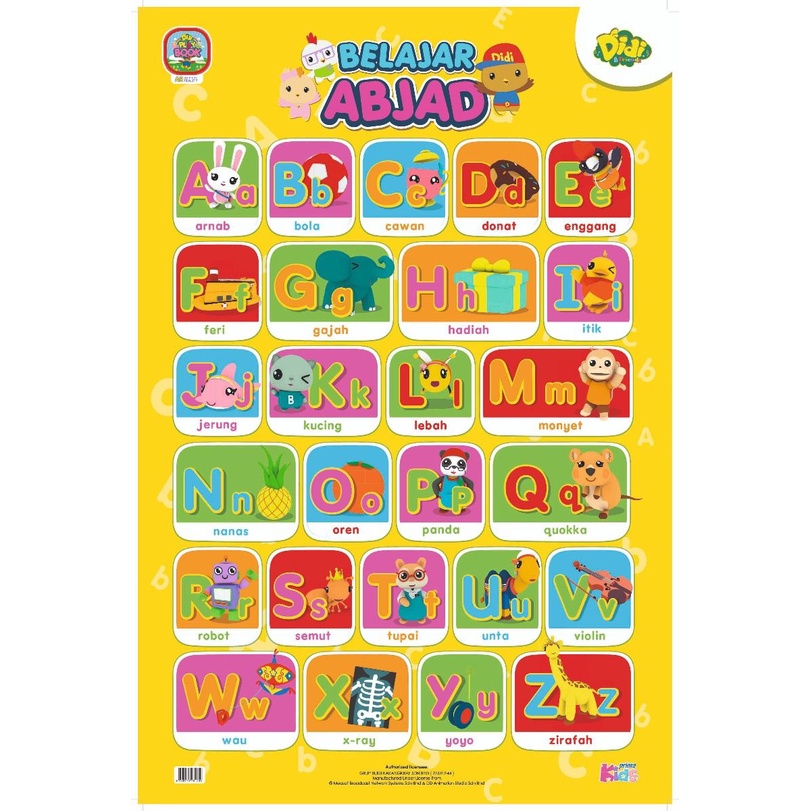 Poster Belajar Abjad Didi & Friends | Shopee Malaysia