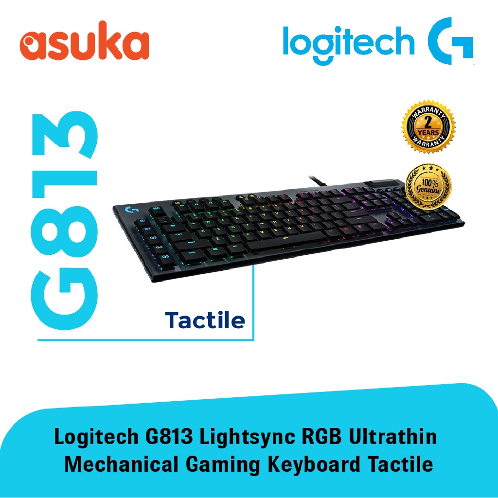 Logitech G813 Lightsync RGB Ultrathin Mechanical Gaming Keyboard ...