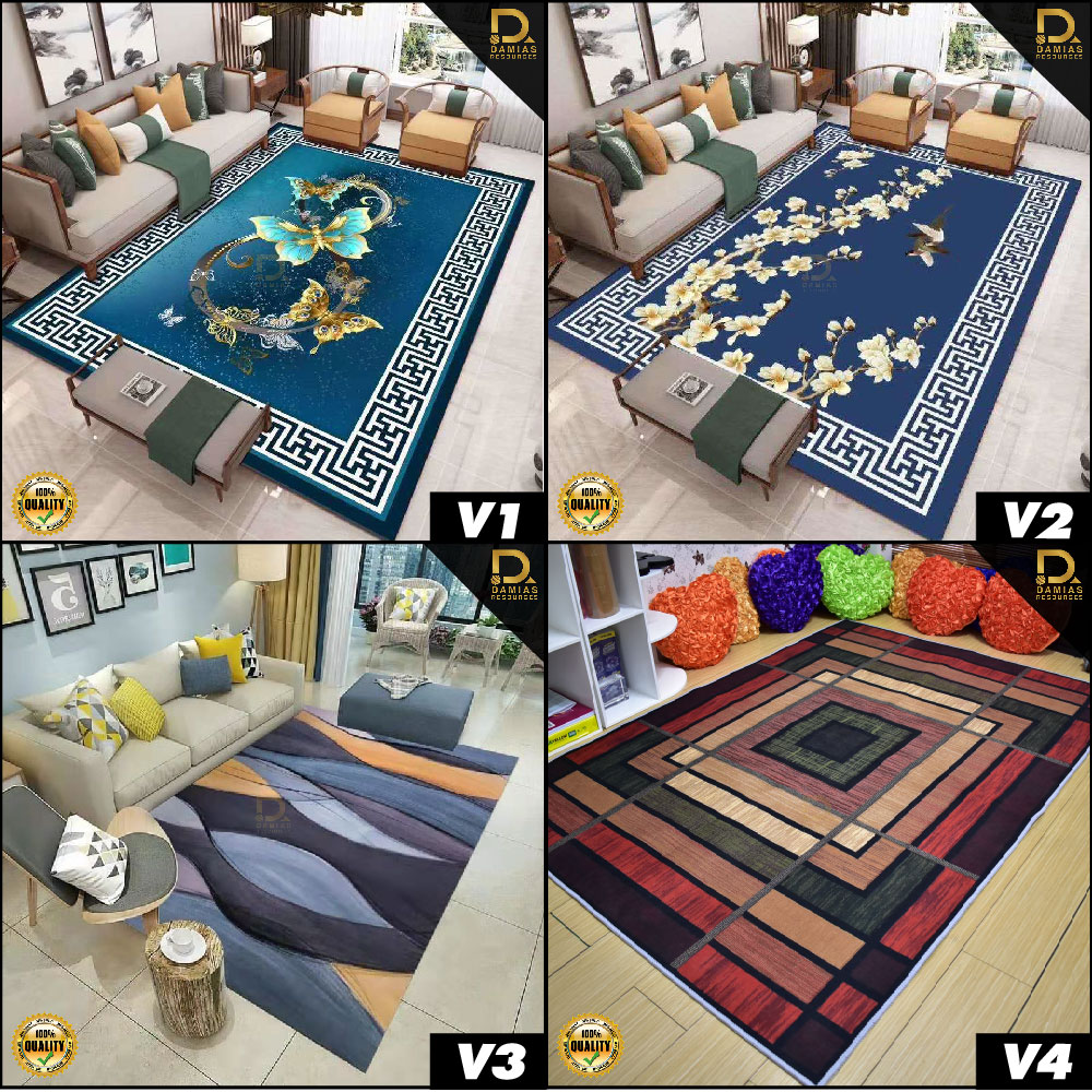 Karpet XXXL / XXL Design Kalis Air Anti Debu Mudah Sapu Velvet Carpet ...