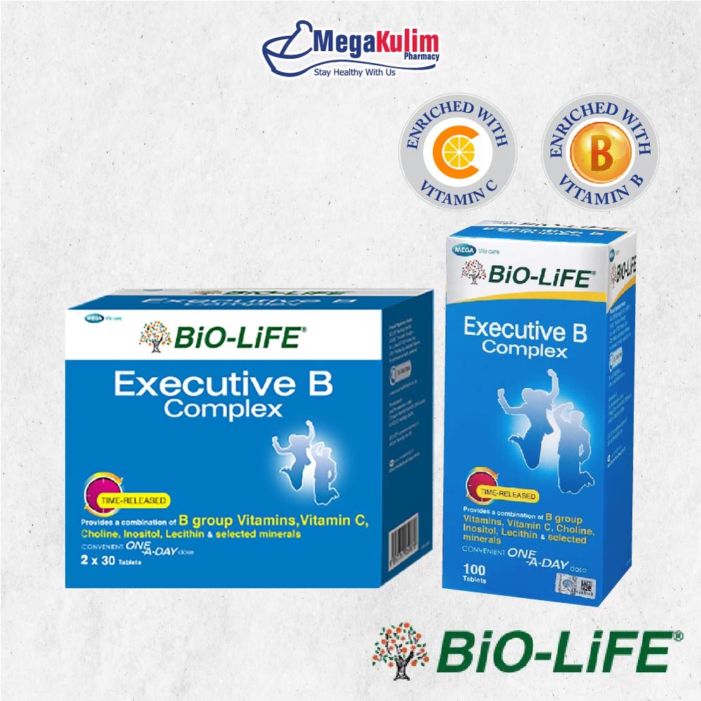 Biolife Executive B Complex (2X30 Tab / 2X100 Tab) | Shopee Malaysia