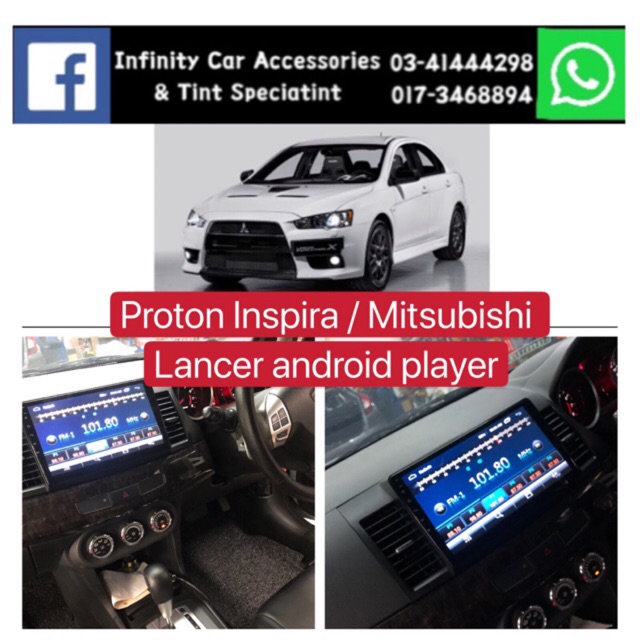 Proton inspira / Mitsubishi Lancer android player with casing | Shopee ...