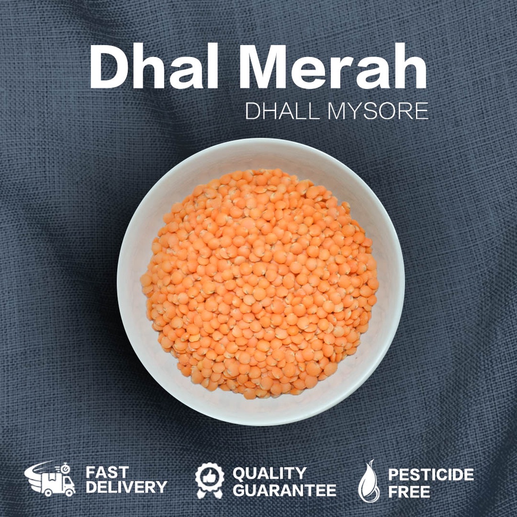 (HARGA BORONG) DHALL MERAH / DHALL MYSORE 500G/1KG (READY STOCK ...