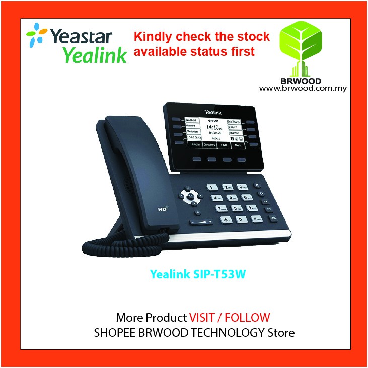 YEALINK SIP-T53W: PRIME BUSINESS IP PHONE | Shopee Malaysia