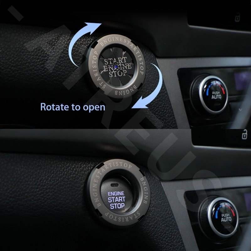 KIA Car Ignition Switch Ring Engine Start Stop Button Cover For Forte ...