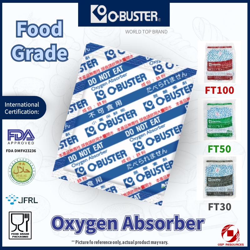 O-BUSTER Oxygen Absorber 30cc/50cc/100cc, Oksigen Absorber, 脱氧剂 ...
