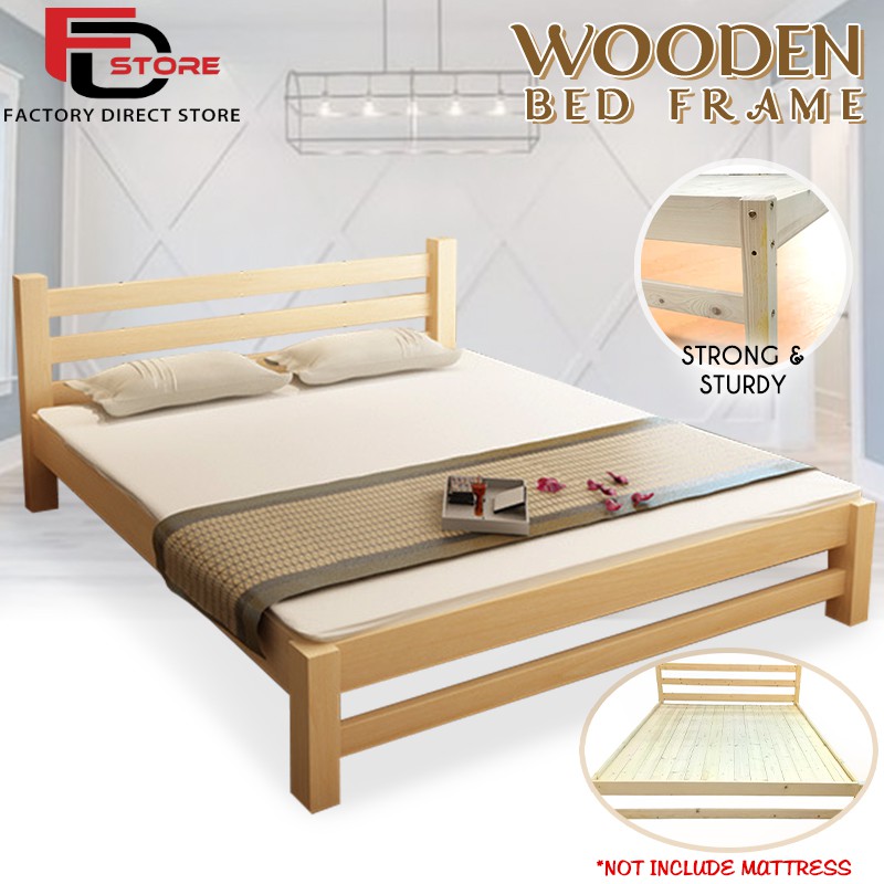 FDS Furniture Art Design Queen Double Bed Frame / Katil Queen with ...