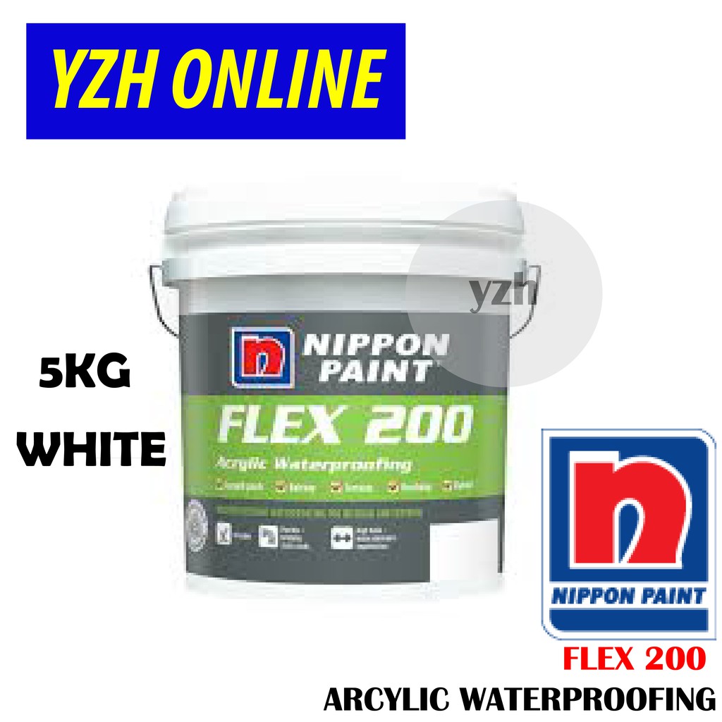 Nippon paint flex 200 arcylic waterproofing 5kg | BeeCost