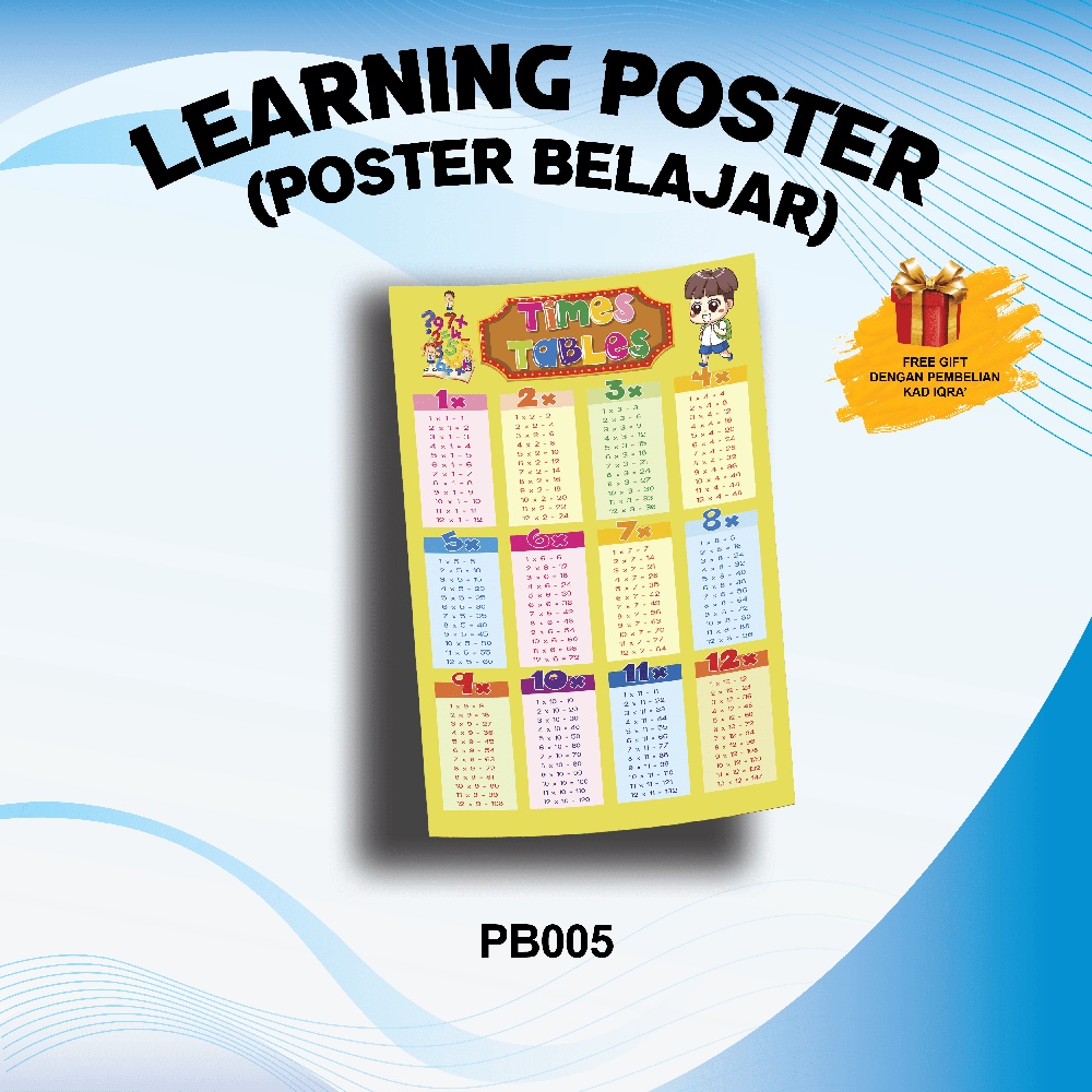 POSTER EDUCATION CHART - Poster Time Table Sifir, Poster Pra Sekolah ...