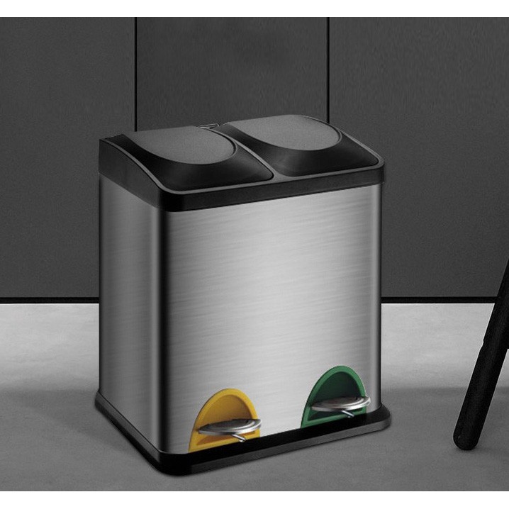 Stainless Steel Step On Recycle Bin/ Tong Sampah/ Recycle/ Waste ...