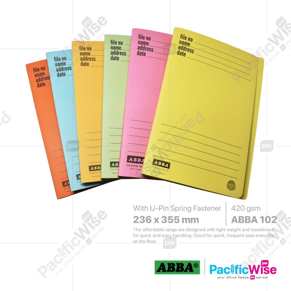 Abba/Manila Spring Flat File/Manila Fail Kertas/File Filing/102 Spring ...