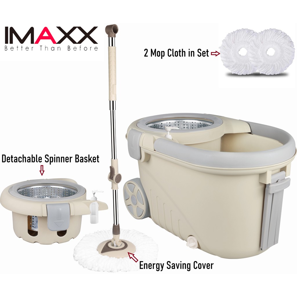 IMAXX Spin Mop SM-03 Pro with 2 Mop Refill Energy Saving Cover Extra ...