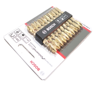 Bosch 10-Piece PH2 65mm / 110mm Double-Ended Magnetised Gold Screwdriver Bit ( Pack ) | Shopee ...