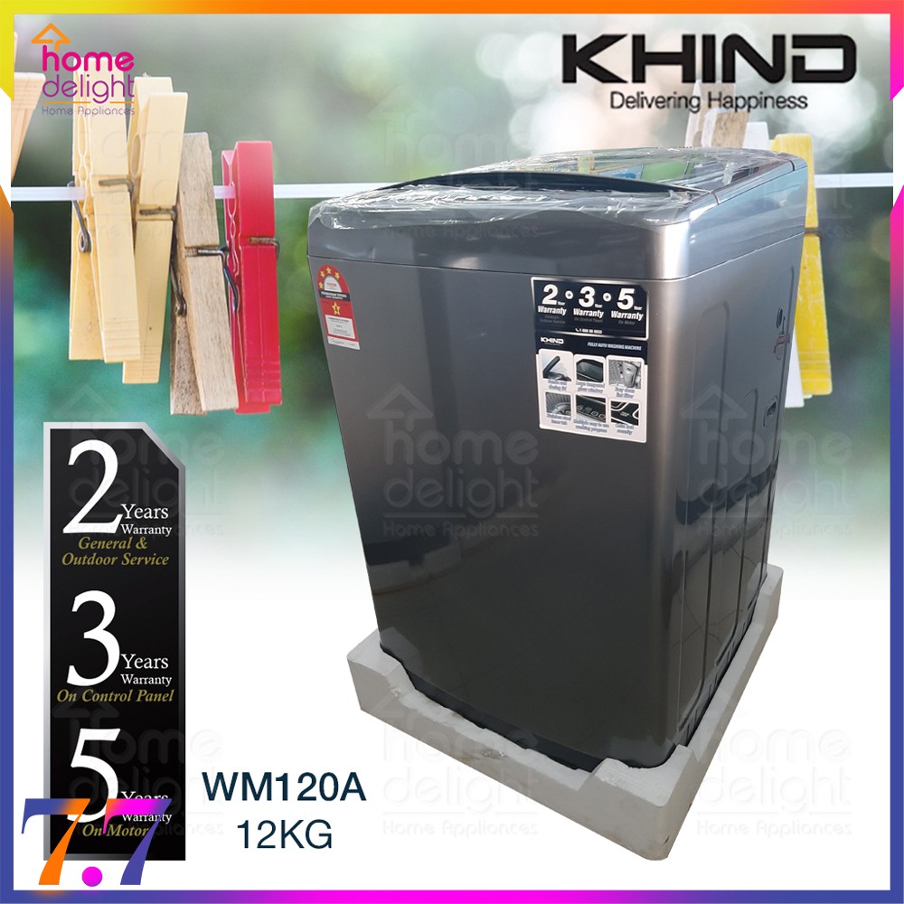 Khind Fully Auto Washing Machine 8KG , 10KG , 12KG [WM80A / WM100A ...