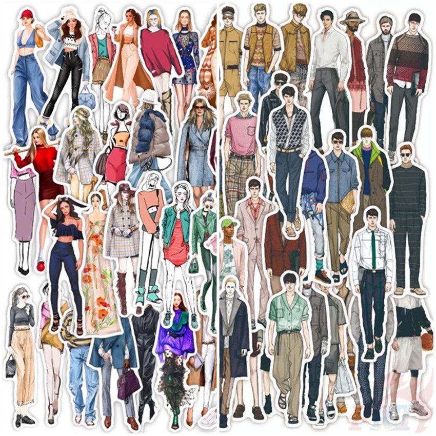 100Pcs/Set Fashion Model Series A Modern Beauty Girls & Handsome Boy ...