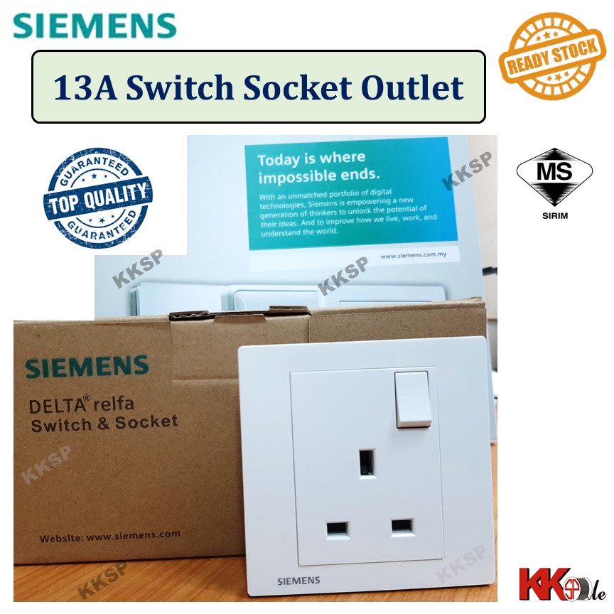(SIRIM) Siemens DELTA Relfa 13A switched socket outlet Siemens 13A ...