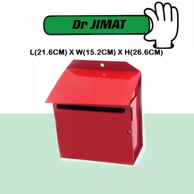 IRON METAL LETTER BOX / RED MAIL BOX / PETI SURAT BESI | Shopee Malaysia