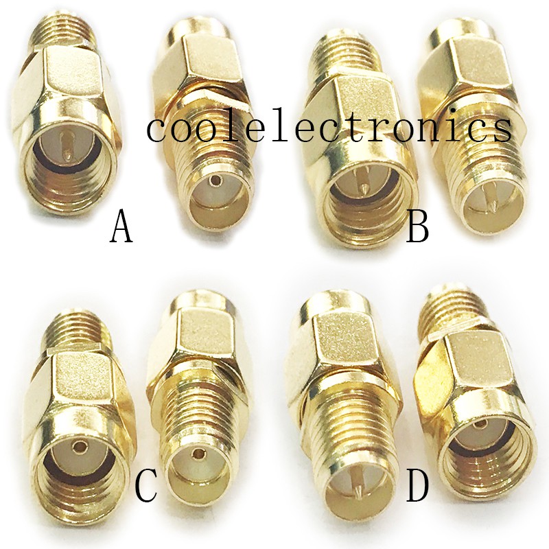 2pcs SMA Male Plug to SMA Female RP-SMA Male to RP-SMA Female RF ...