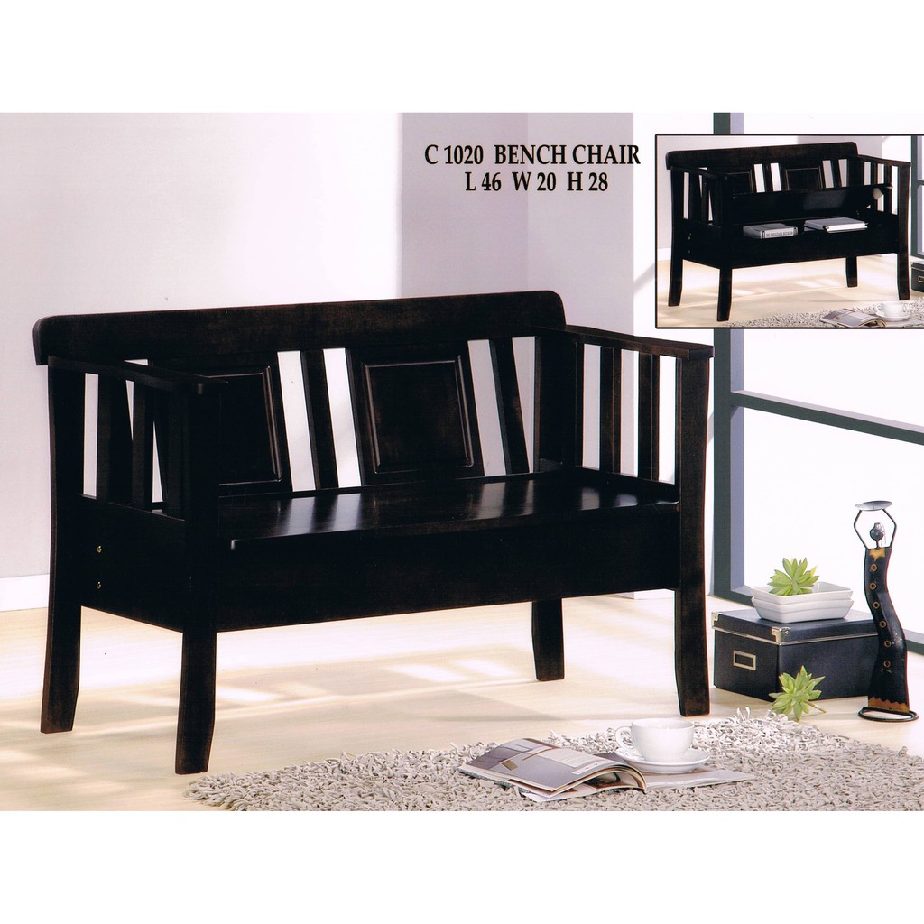 Storage Bench Chair (Cappuccino) | Shopee Malaysia