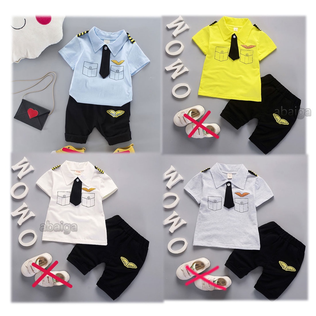 New Pilot Costume for Baby Boy Pilot Uniform Terno Cotton Polo Shirt ...