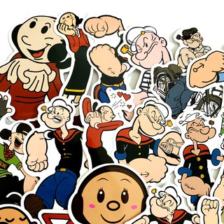18pcs POPEYE Vinyl Decal graffiti STICKERS bomb for laptop, fridge ...