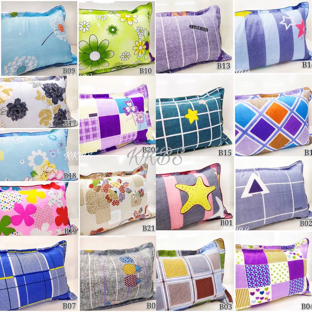 Sarung Bantal Cotton Berspan & Berzip (Cotton Pillow Cases With Sponge ...
