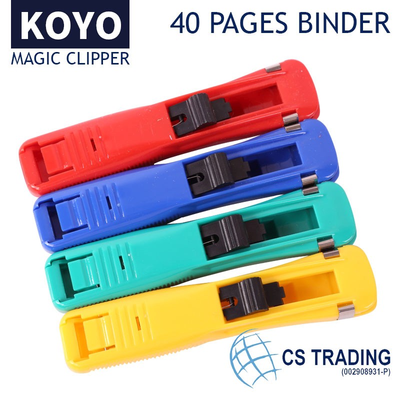 Koyo Paper Clipper / Magic Clipper / Binding Clip / Push Clip / Push ...