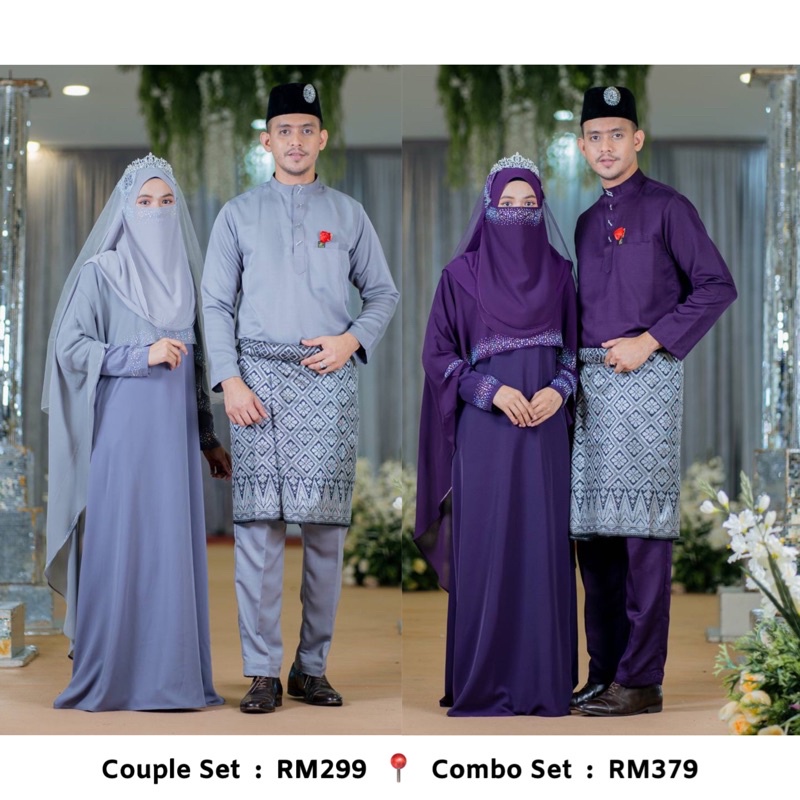Sedondon Couple Jubah Ratu Arab . Baju Melayu Moden . Baju Nikah Kahwin ...