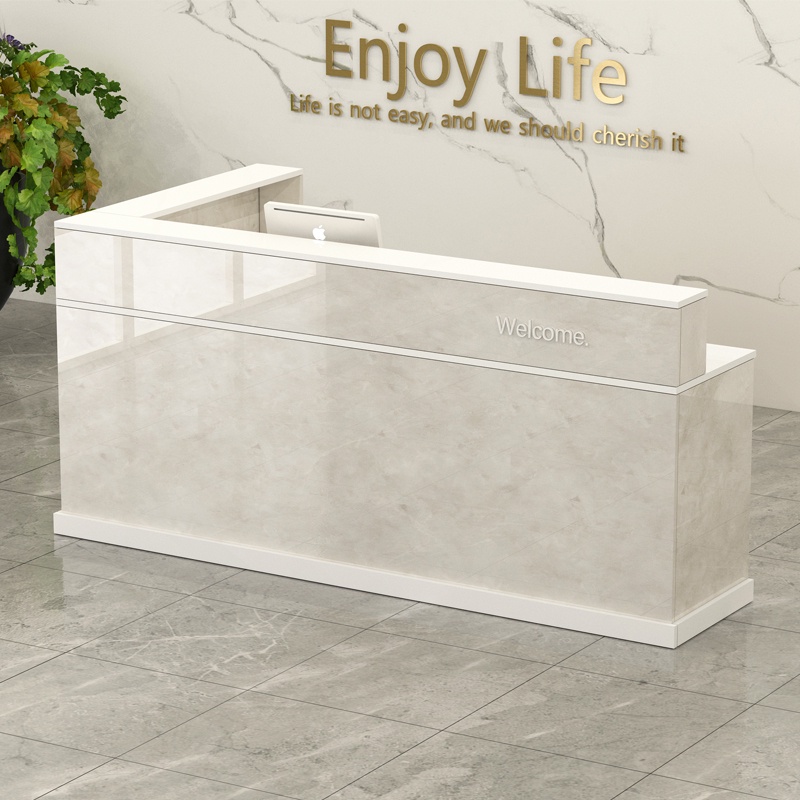 EL-Front Desk Cashier Bar Paint Modern Counter Milk Tea Shop Bar ...