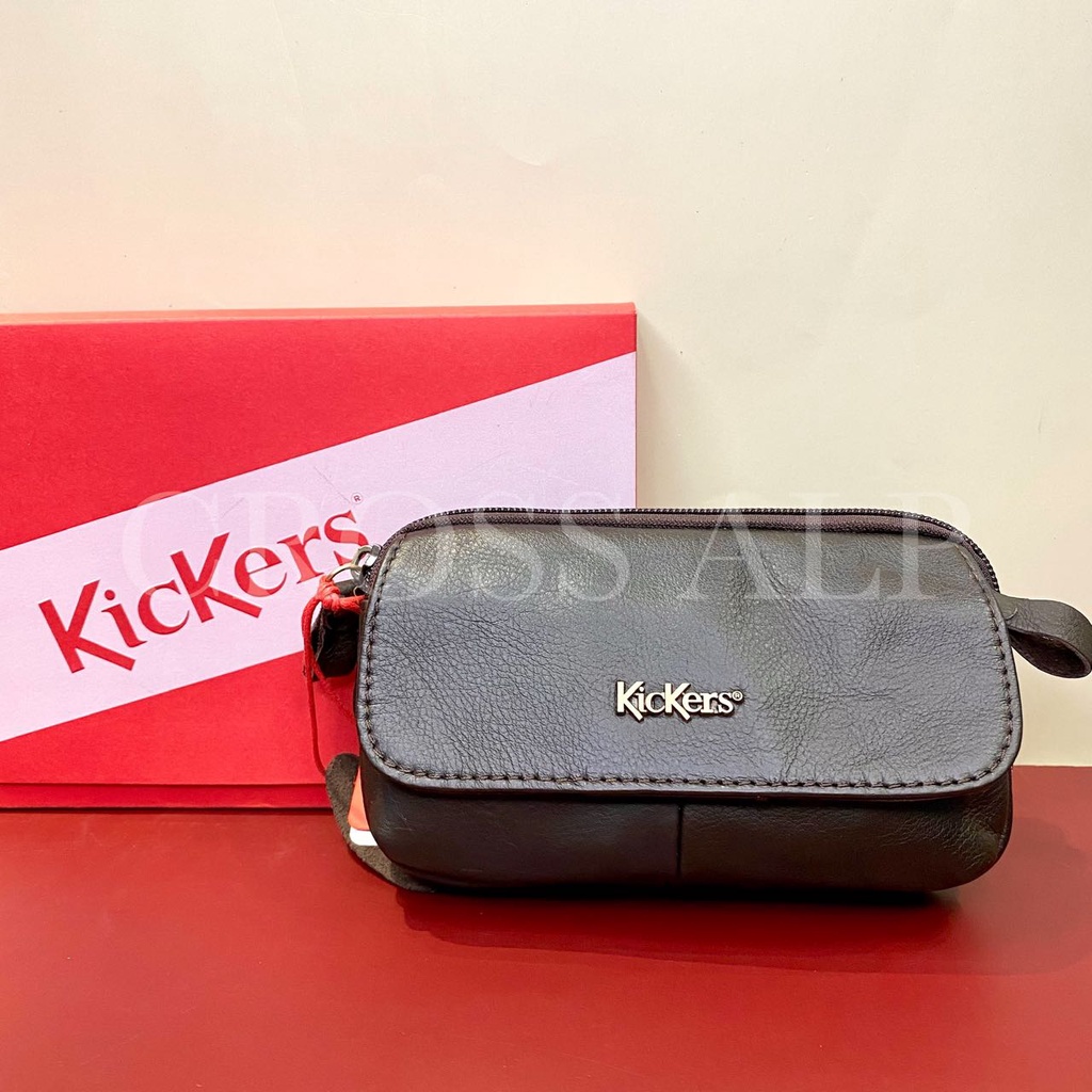 Kickers Leather Pouch Bag Original Genuine Leather Attach With Belt ...