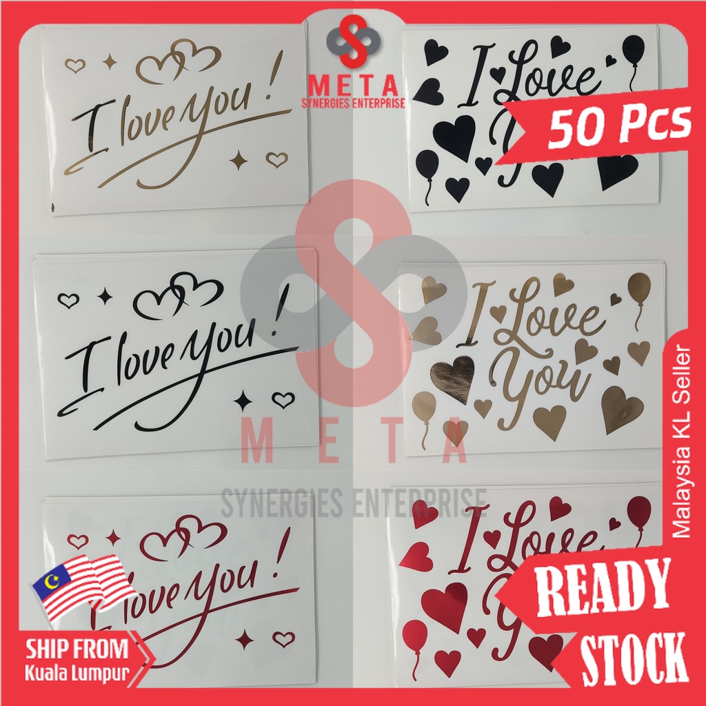 [Wholesale] 1 Pack 50 Pieces Big Size I Love You/I Love You So Much ...