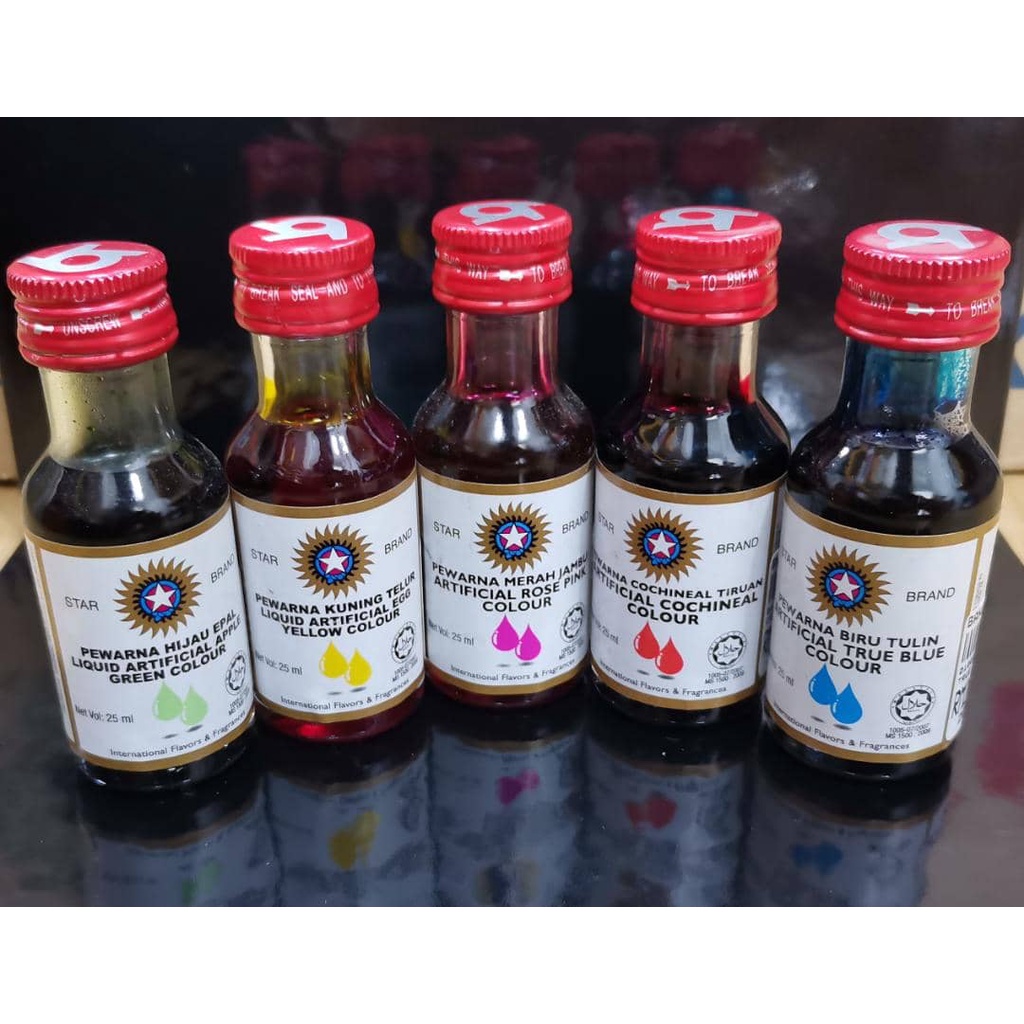 Star Brand Artificial Colouring 25ml [Egg Yellow/Apple Green/True Blue ...