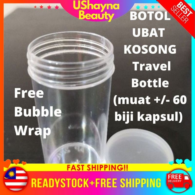 5pcs Botol Ubat Kosong Botol Kapsul Kosong Botol Kapsul Kecil Travel ...