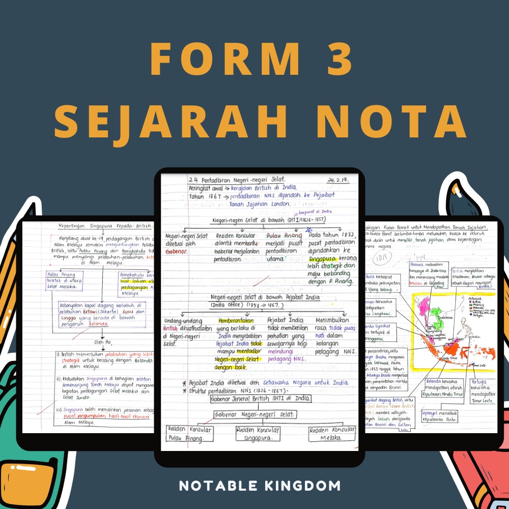 KSSM SEJARAH NOTA FORM 3/TINGKATAN 3 | NOTA PT3 | Shopee Malaysia