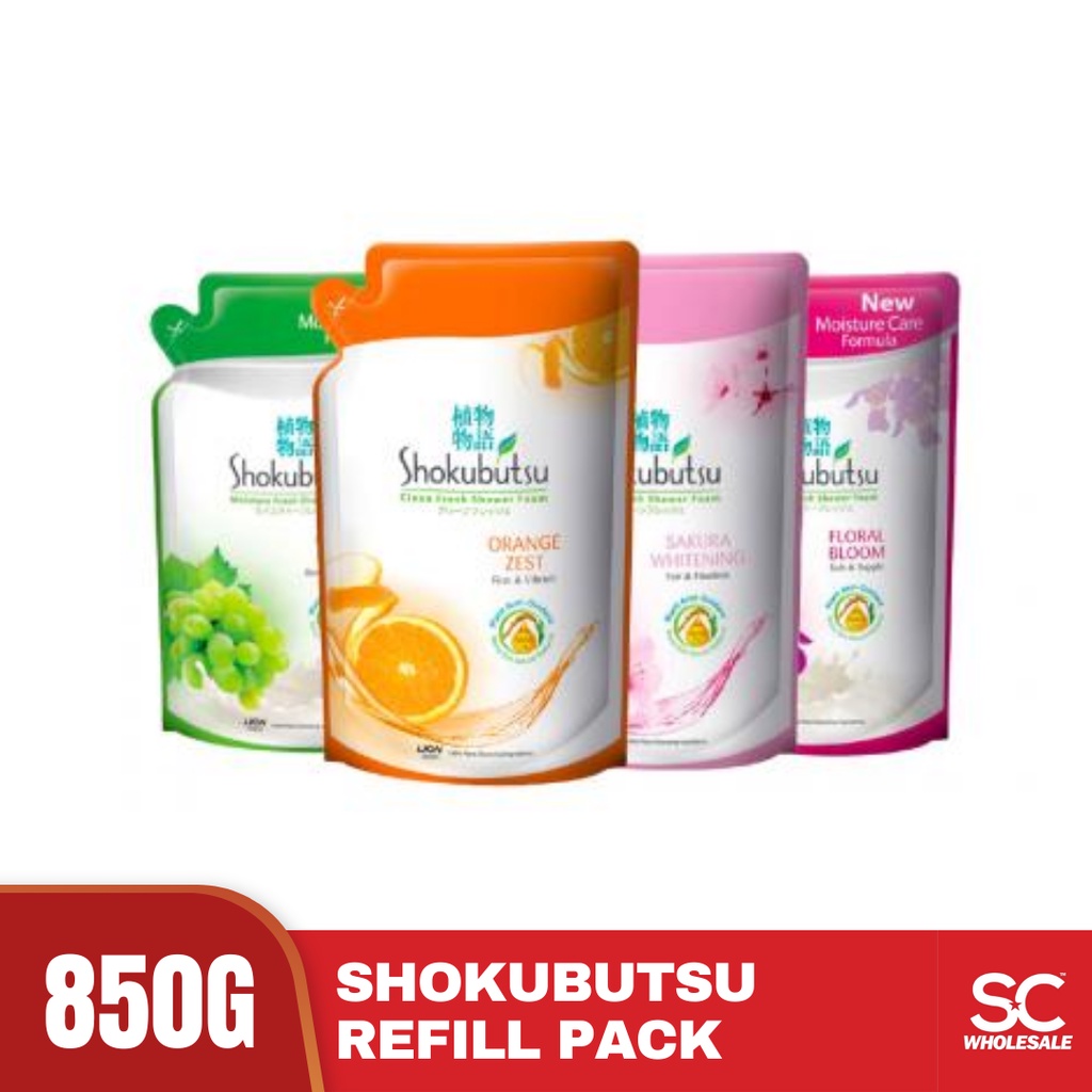 Shokubutsu Refreshing Body Wash Value Refill Pack Shower Foam 850g ...