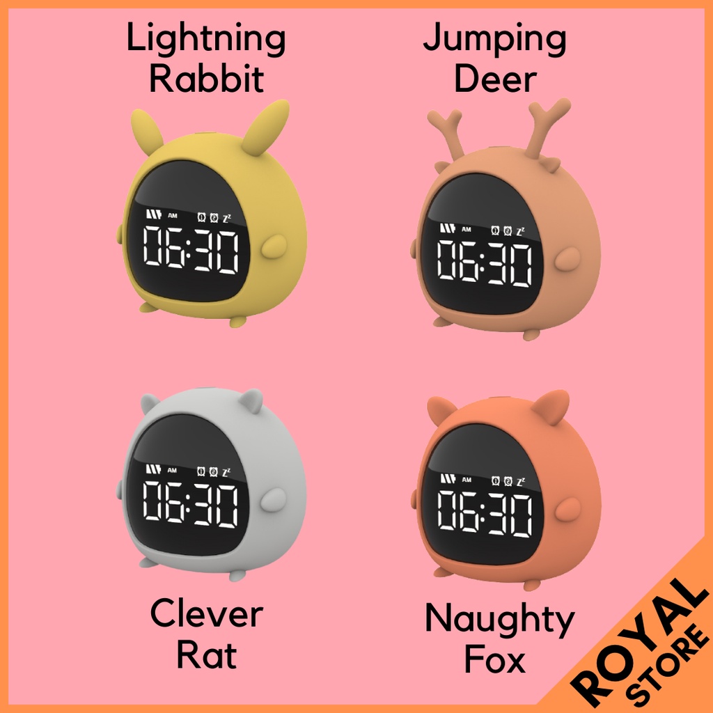 New Alarm Clock Cute Pixel Expression Kids Multifunction USB Electronic ...