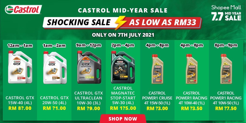 Castrol Malaysia, Online Shop | Shopee Malaysia