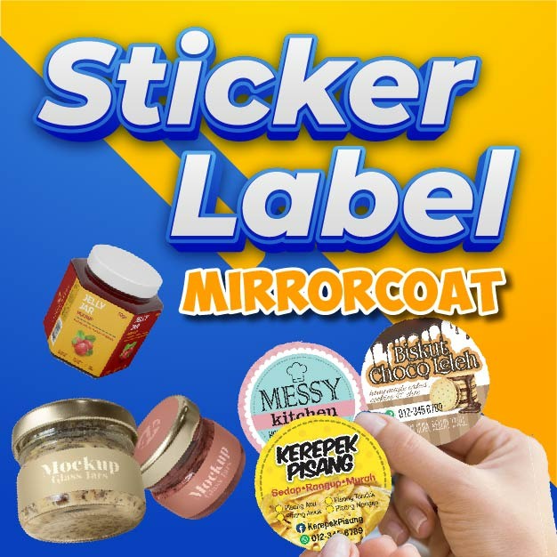 Sticker label.Sticker produk.Sticker label produk.Sticker mirrorcoat ...