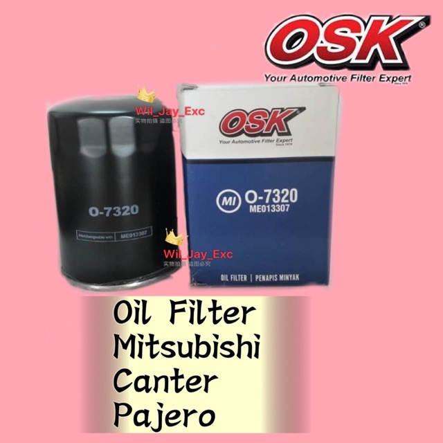 OSK O-7320 OIL FILTER MITSUBISHI CANTER,PAJERO ME013307, 26311-45001 ...