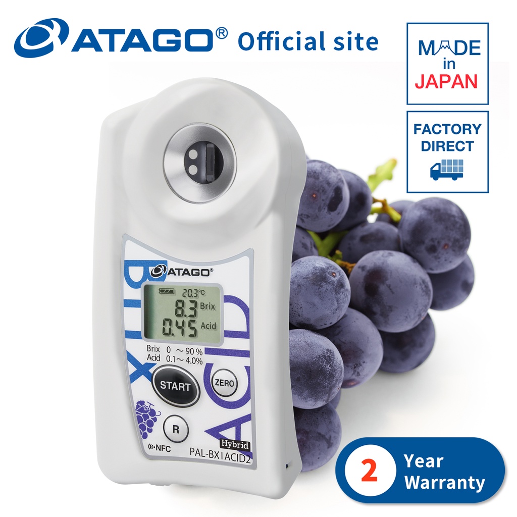 ATAGO Digital Pocket Hand Held Brix-Acidity Meter (Grape) PAL-BX/ACID2 ...