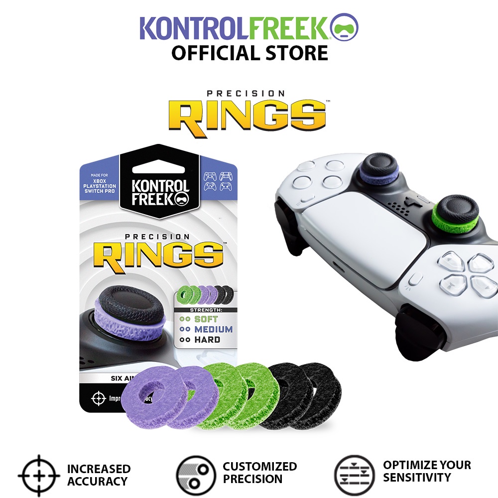 KontrolFreek Precision Rings Six Aim Assistance Thumbstick Rings For ...