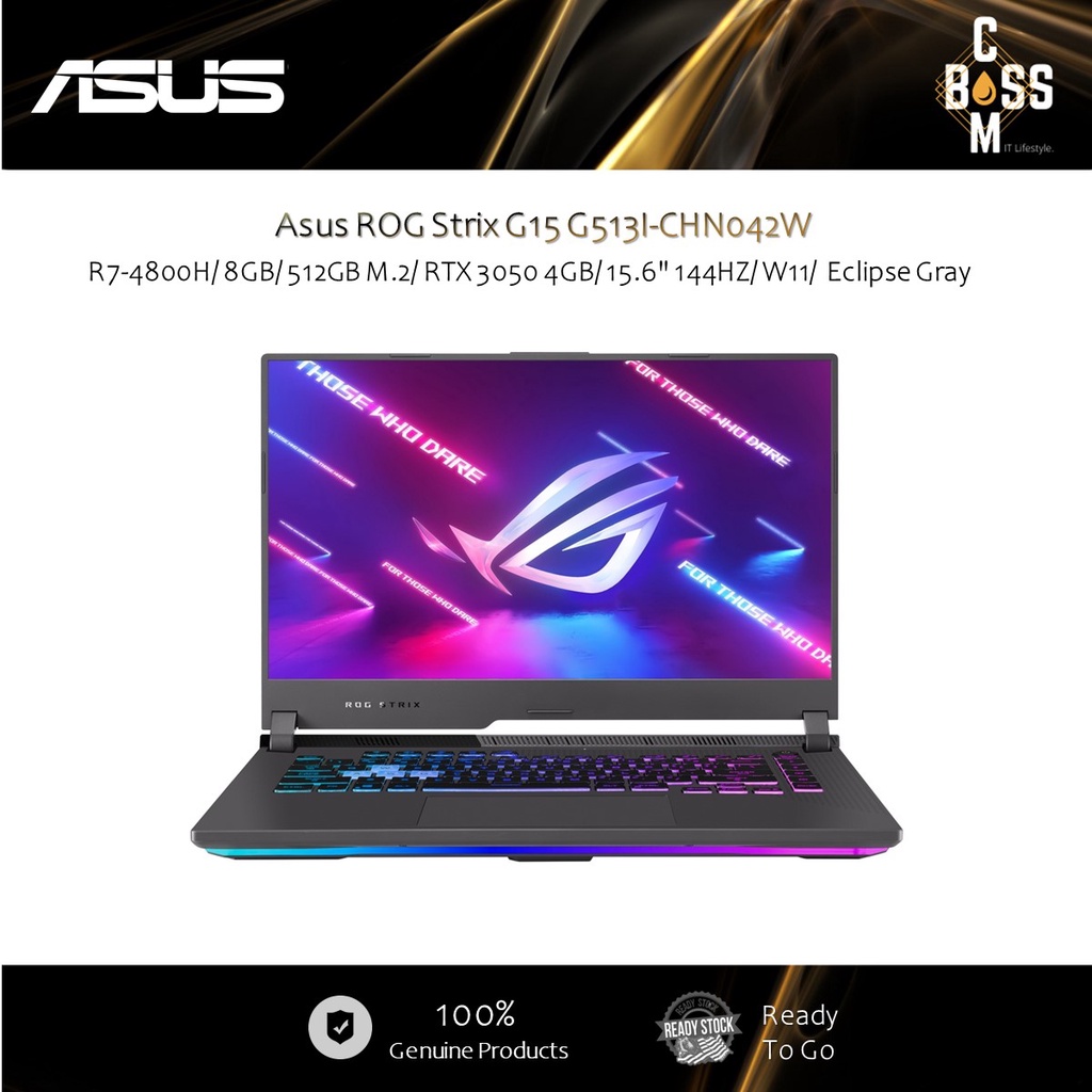 Asus ROG Strix G15 G513I-CHN042W R7-4800H/ 8GB/ 512GB M.2/ RTX 3050 4GB ...