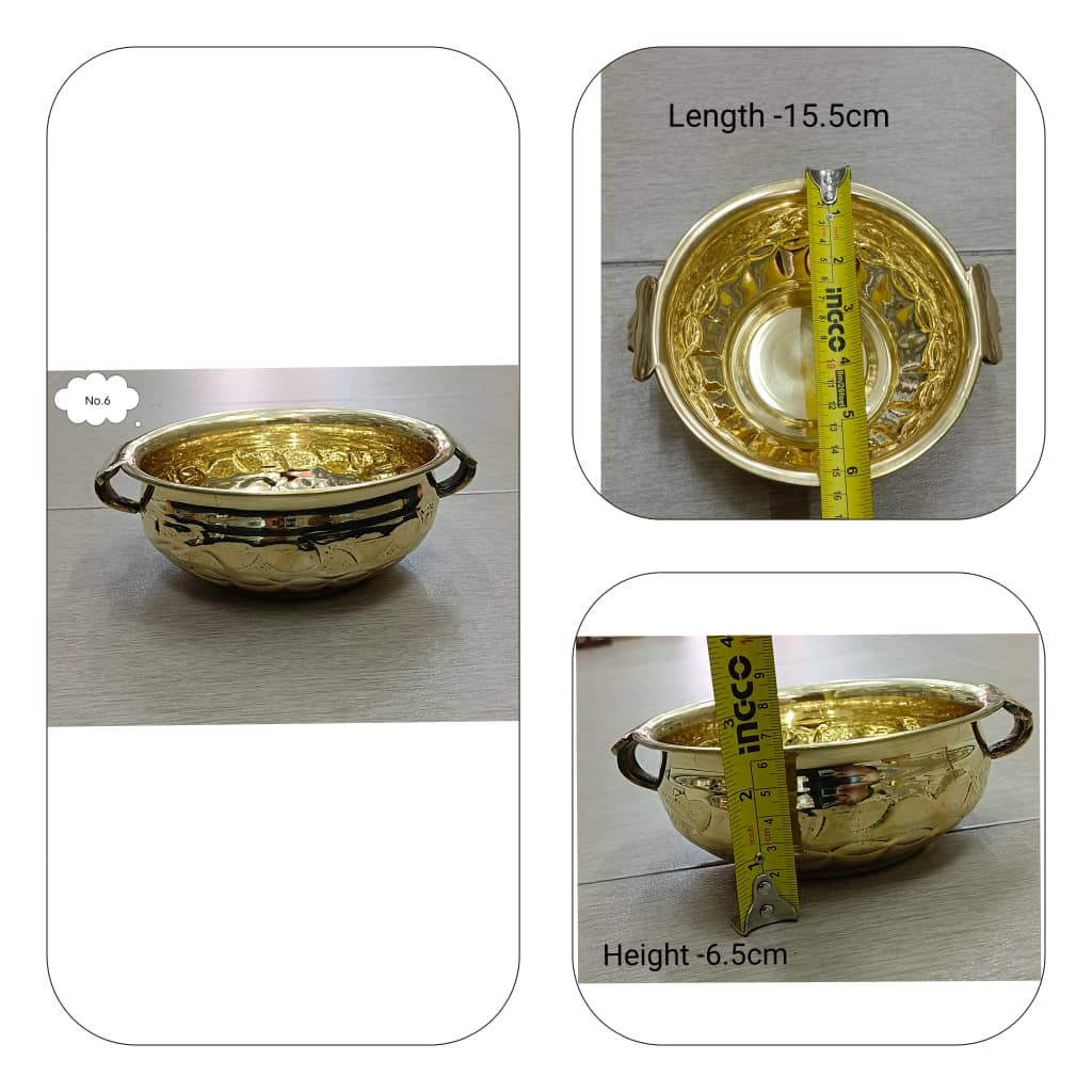 Brass Poo Uruli/Brass Floating Flower Pot Hammered Design | Shopee Malaysia