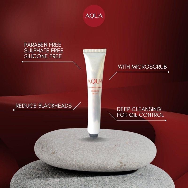 ORIGINAL: AQUA FACE WASH CLEANSER ORIGINAL | Shopee Malaysia